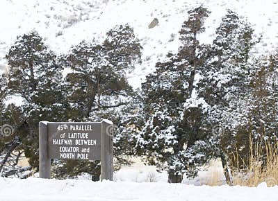 45th parallel stock photo. Image of pole, yellowstone - 18149480