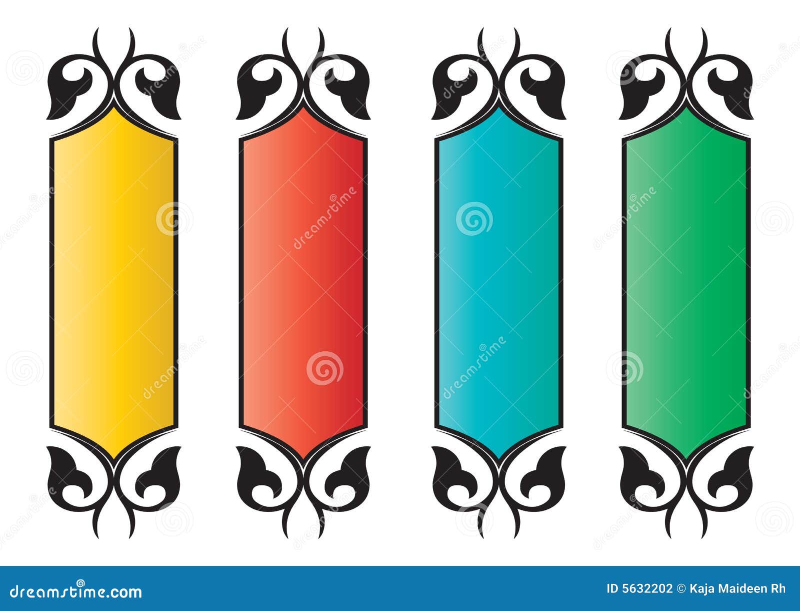 4set Classical Banner - Vector Stock Vector - Illustration of fancy ...