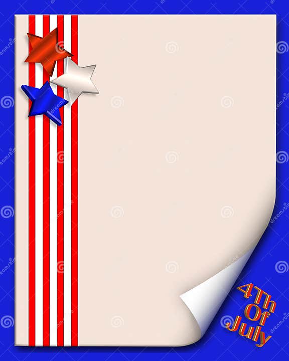 4th of July Background or Border Stock Illustration - Illustration of ...