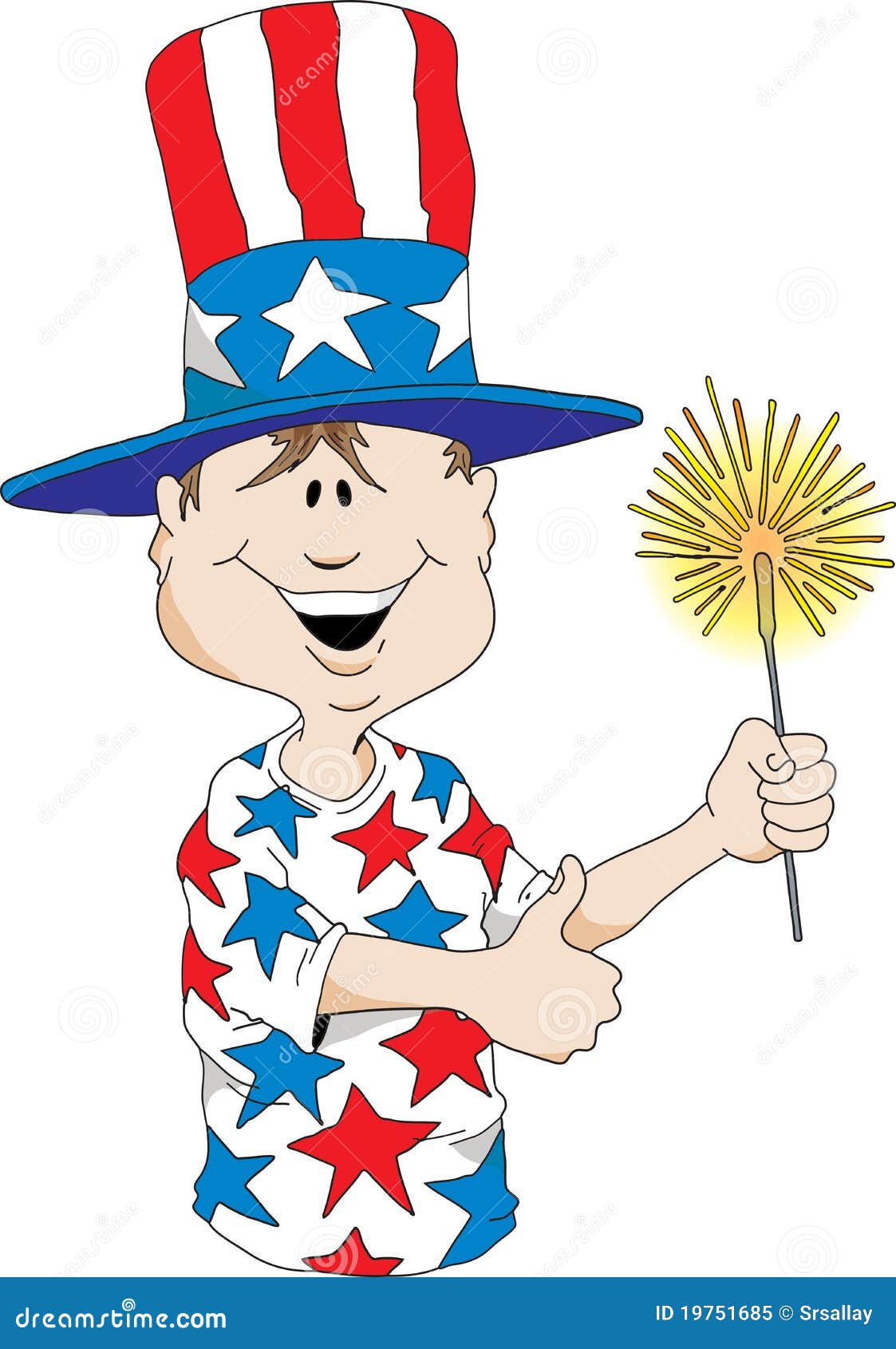 4th of July Boy stock vector. Illustration of flag, july - 19751685