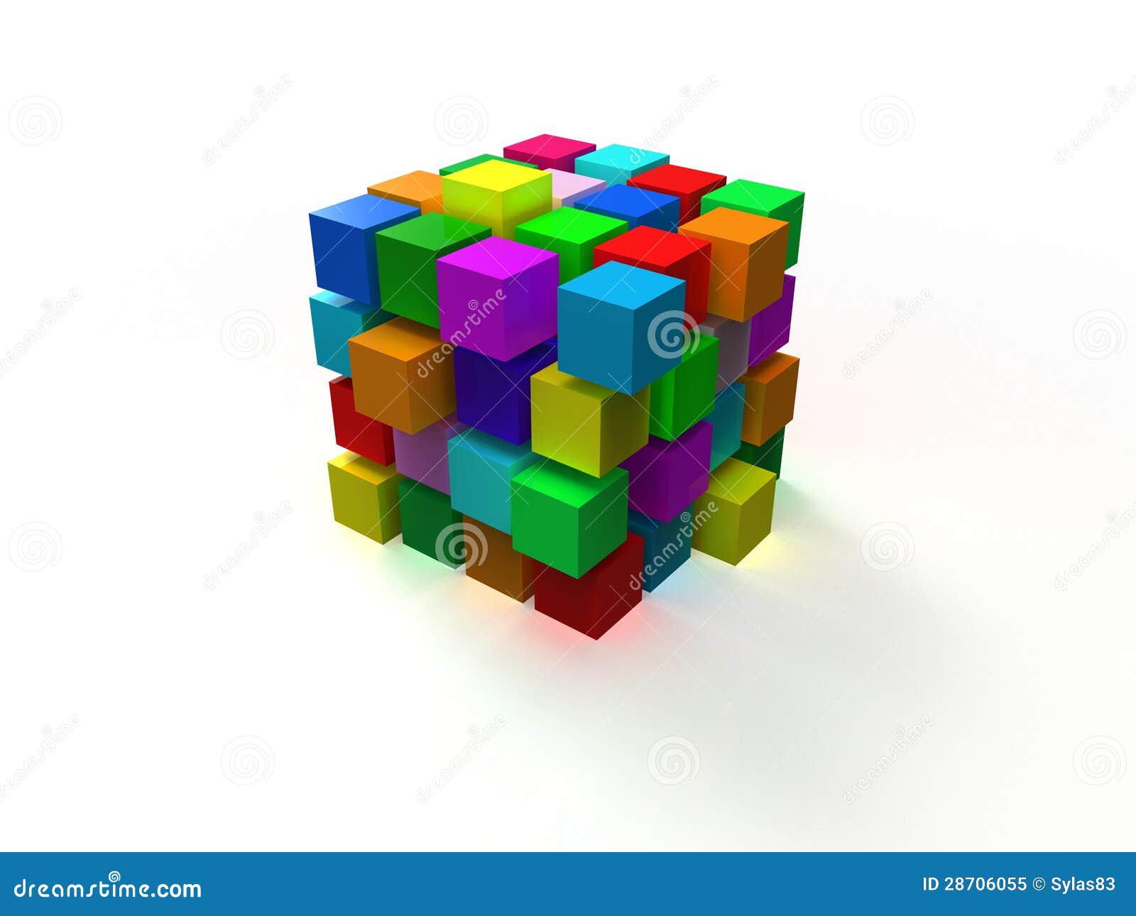 4x4 Colorful Disordered Cube Assembling from Blocks Stock Illustration ... 4x4 Colorful Disordered Cube Assembling from Blocks Stock Illustration ...