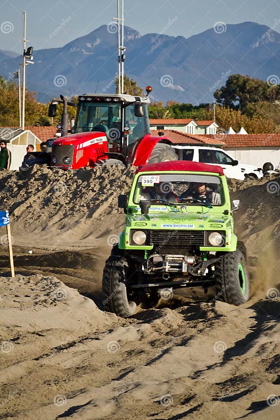 4x4 racing on the beach editorial stock photo. Image of drivers - 21632798