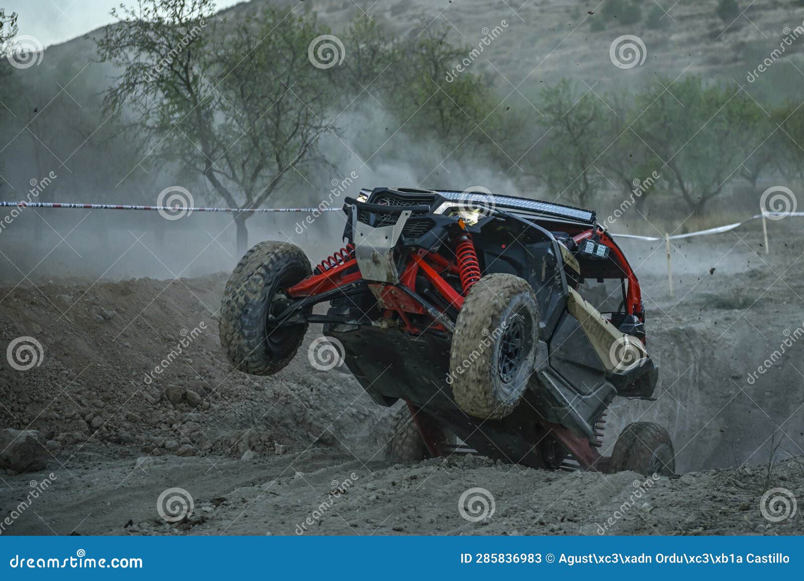 4x4 Vehicle Doing Rally in Competition Field. Stock Image - Image of ...