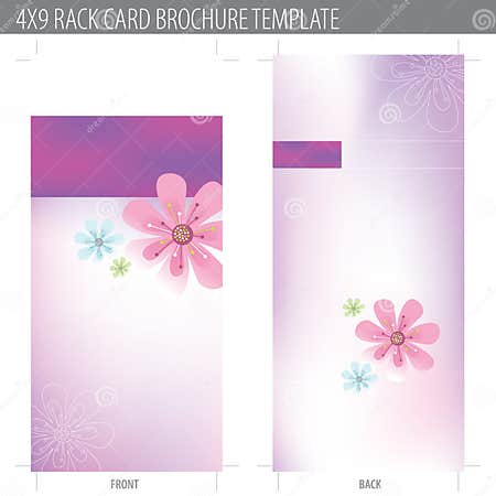4x9 Rack Card Brochure Template Stock Vector - Illustration of clean ...