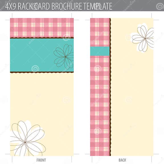 4x9 Rack Card Brochure Template Stock Vector - Illustration of country ...