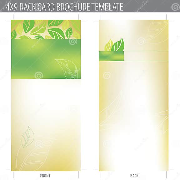4x9 Rack Card Brochure Template Stock Vector - Illustration of clip ...