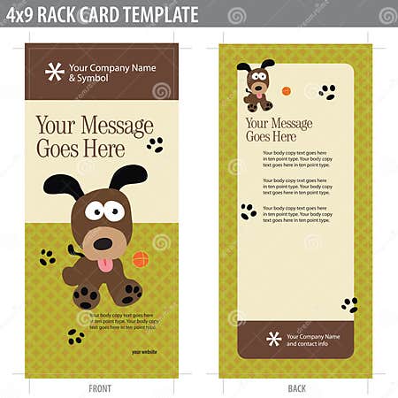 4x9 Rack Card Brochure Template Stock Vector - Illustration of care ...