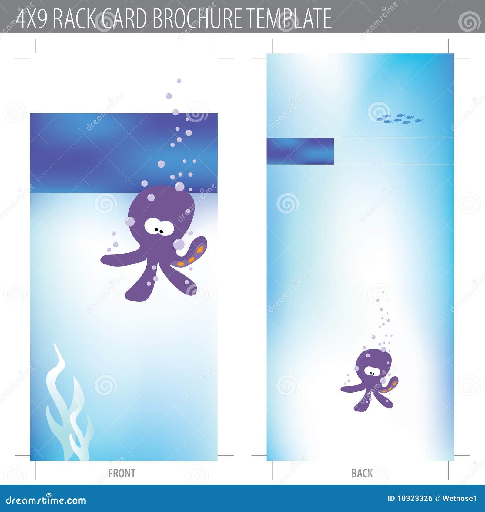 4x9 Two Sided Rack Card stock vector. Illustration of front - 10323326