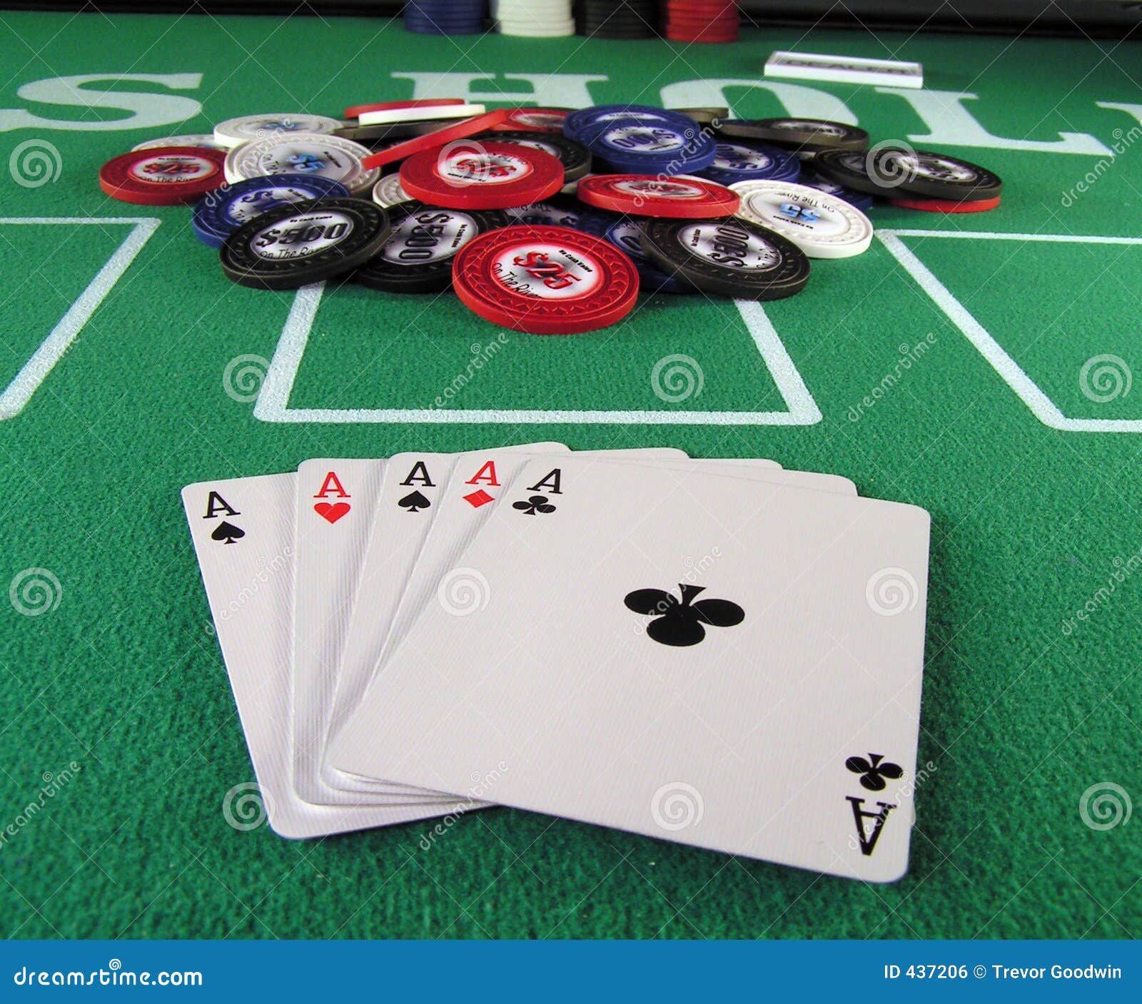 5 Aces? Cheater stock photo. Image of winner, cheater, holdem - 437206