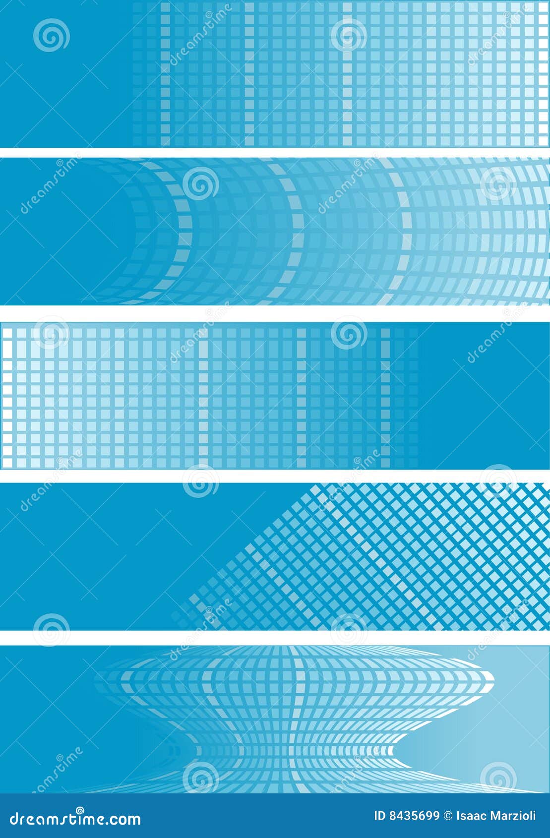 5 blue square banners stock illustration. Illustration of abstract ...