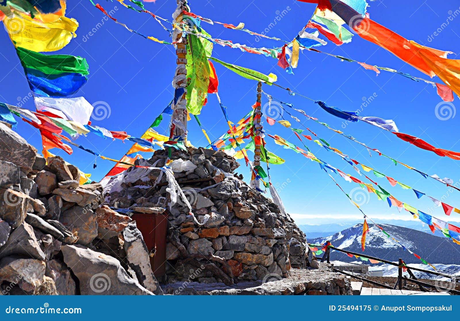 5 color flag stock image. Image of spiritual, tibetan - 25494175