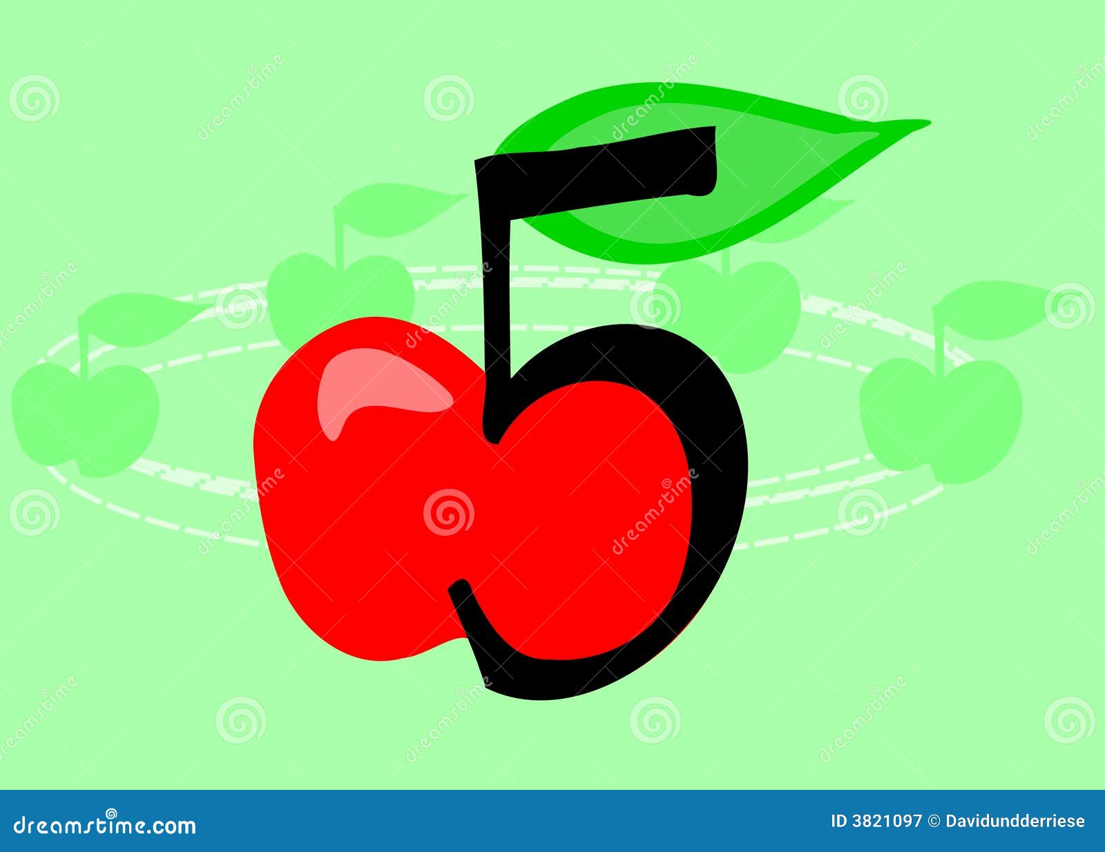 5 a day! stock vector. Illustration of vegetables, healthy - 3821097