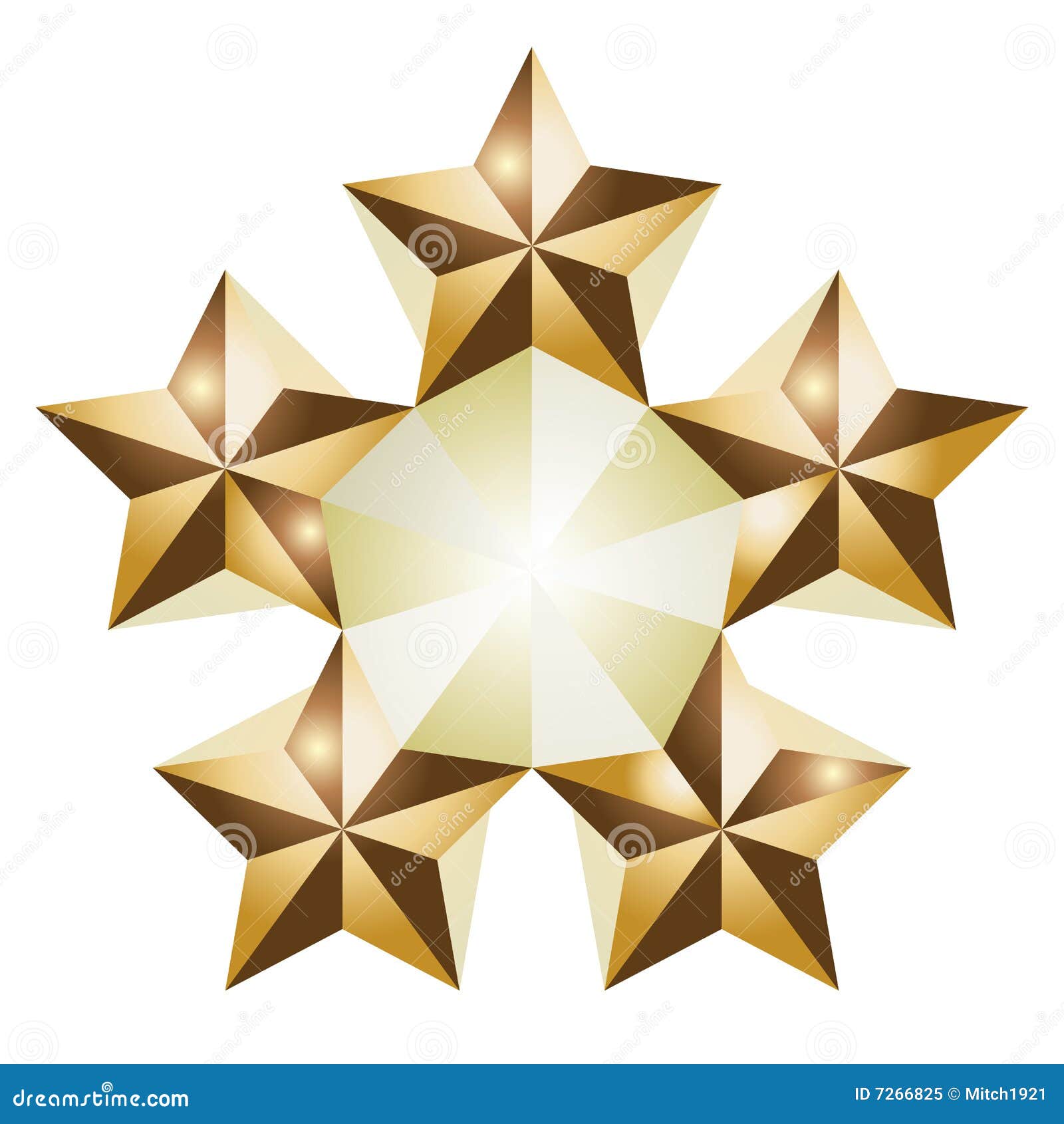 5 estrellas ilustración del vector. Ilustración de estrellado - 7266825