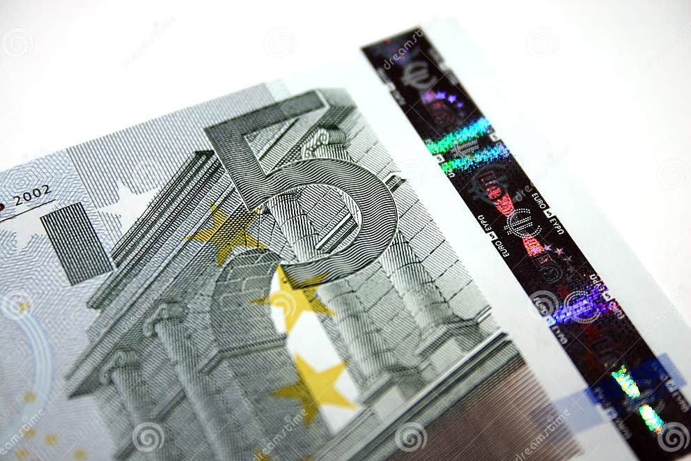 5 euro note / bill stock image. Image of paid, paper, edge - 75993