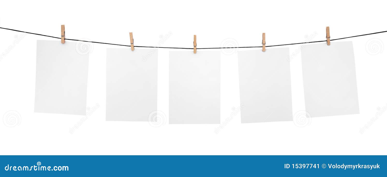 5 Folhas Limpas No Clothesline Imagem de Stock - Imagem de anuncie ...