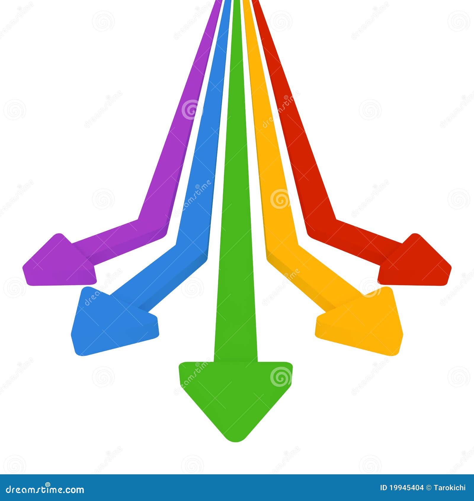 5 frecce colorate illustrazione di stock. Illustrazione di verde - 19945404