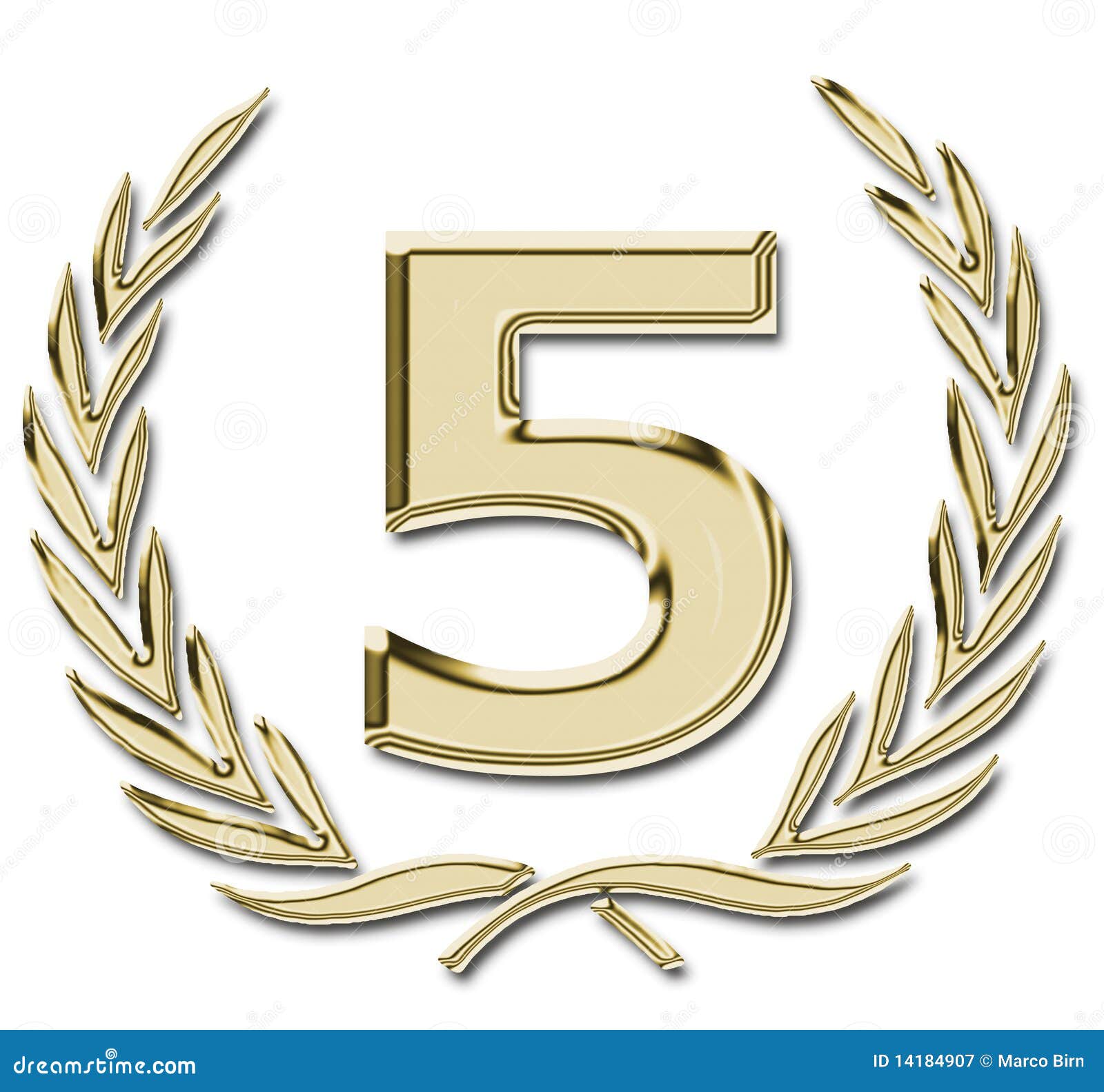 5 Gold stock illustration. Illustration of five, birthday - 14184907