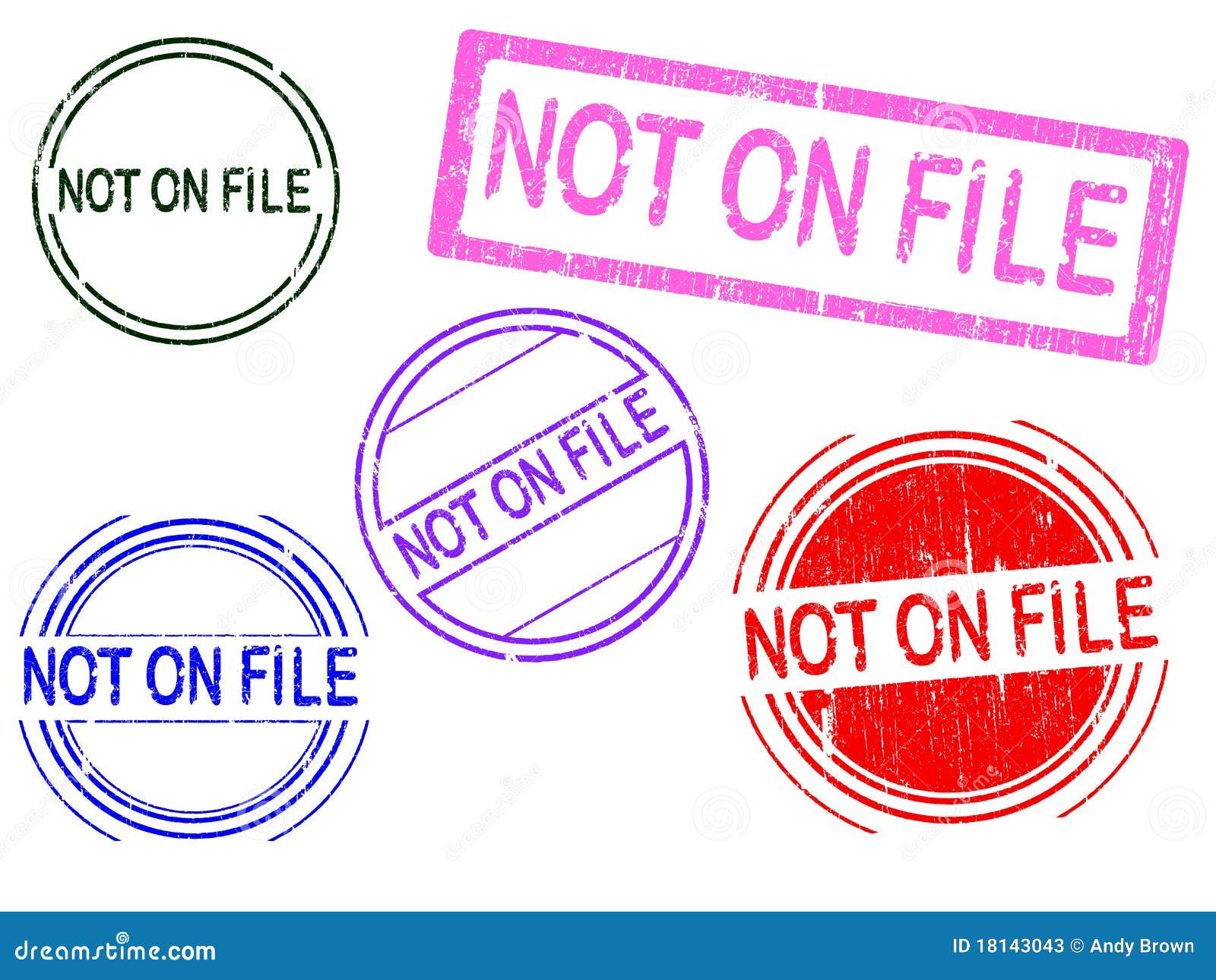 5 Grunge Stamps - Not on FILE Stock Illustration - Illustration of ...
