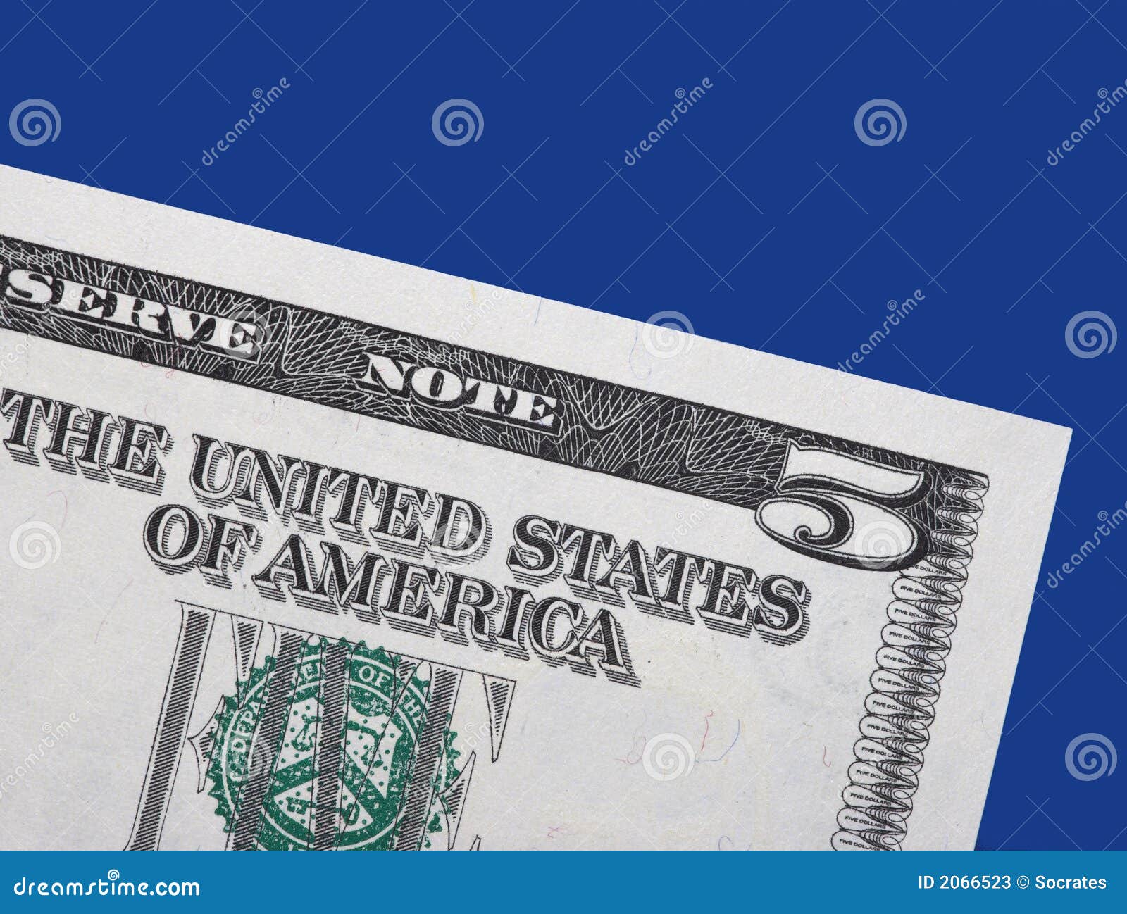 5 Note - dollar stock image. Image of finance, federal - 2066523