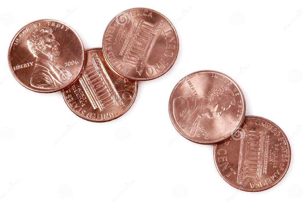 5 Pennies stock image. Image of lincoln, coins, copper - 2166057