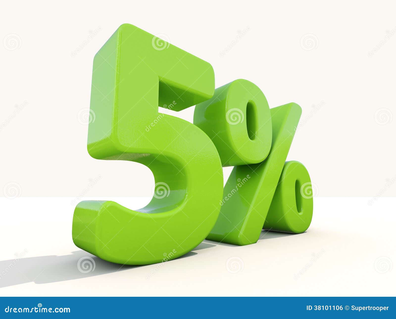 5 Percentage Rate Icon on a White Background Stock Illustration ...