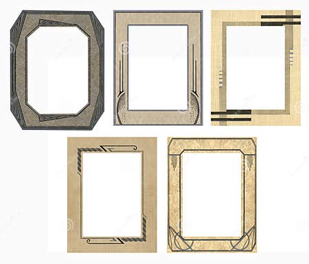 5 Retro Photo Frames stock image. Image of memory, note - 3332877