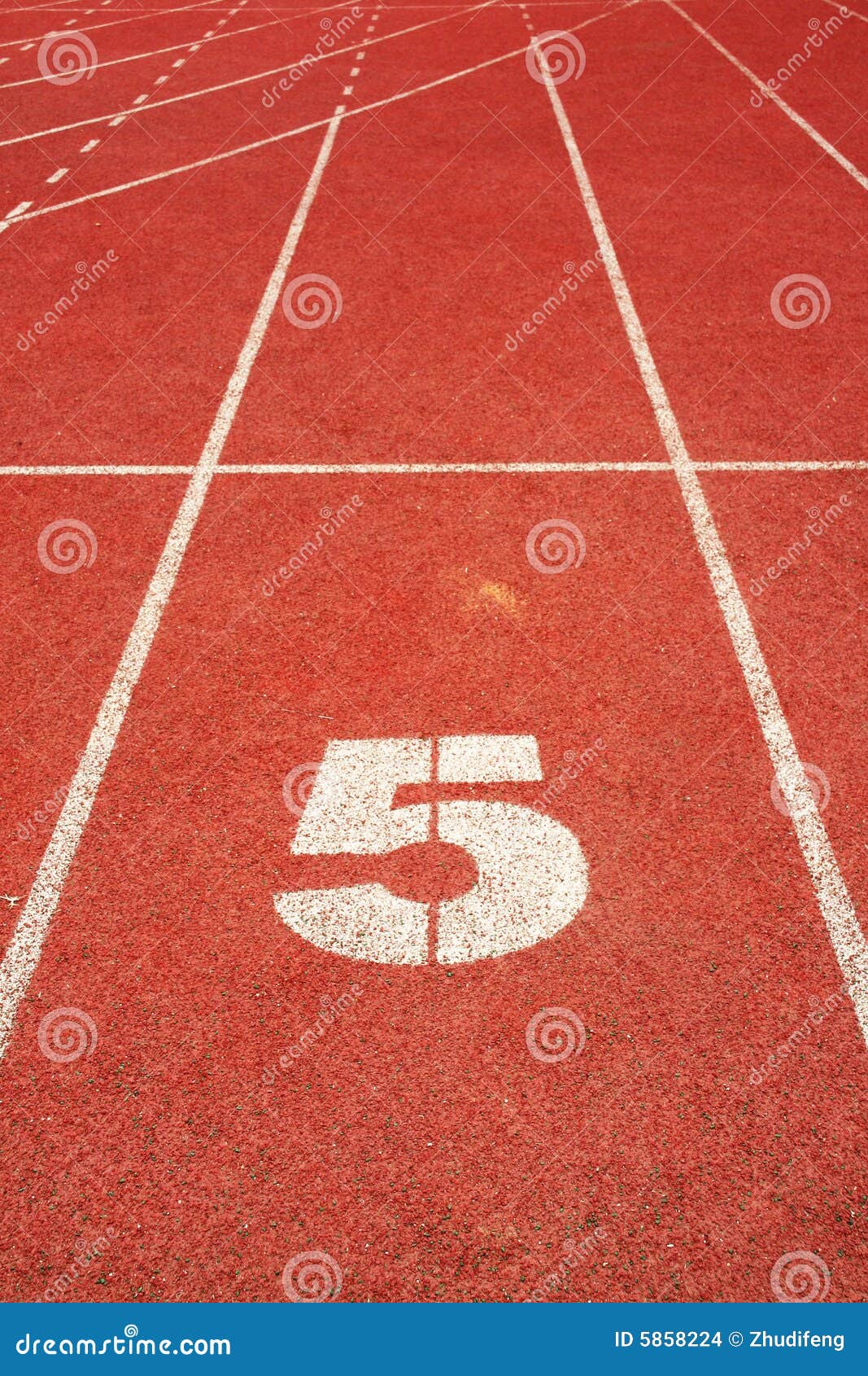 5 on a running track line stock photo. Image of colourful - 5858224