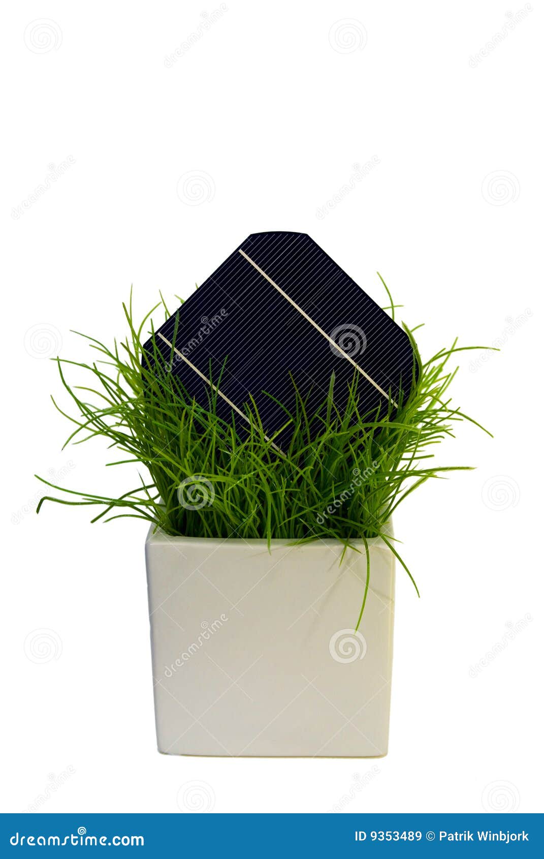 5 Solar-Cell in flower pot stock image. Image of alternative - 9353489