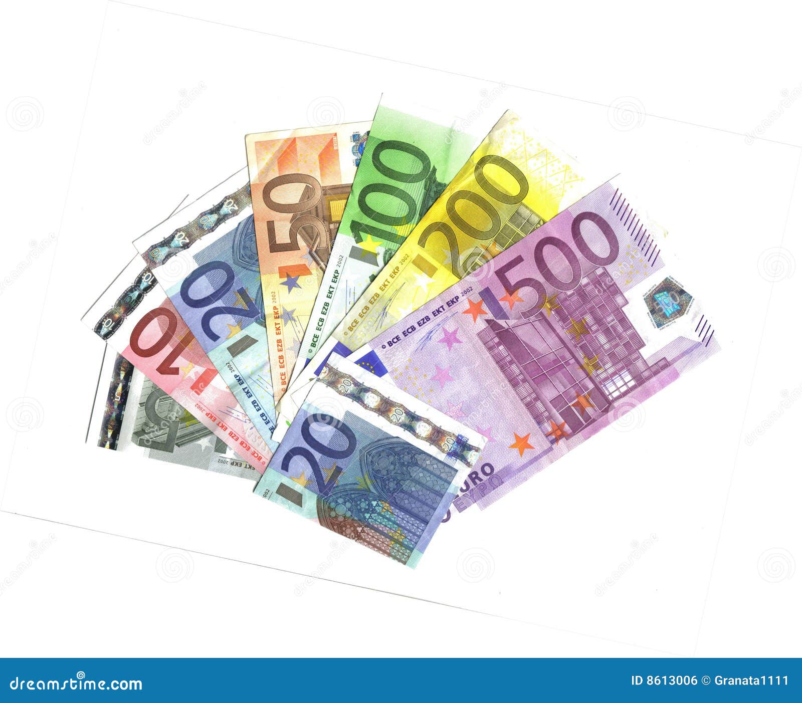 From 5 To 500 Euro Range Picture. Image: 8613006