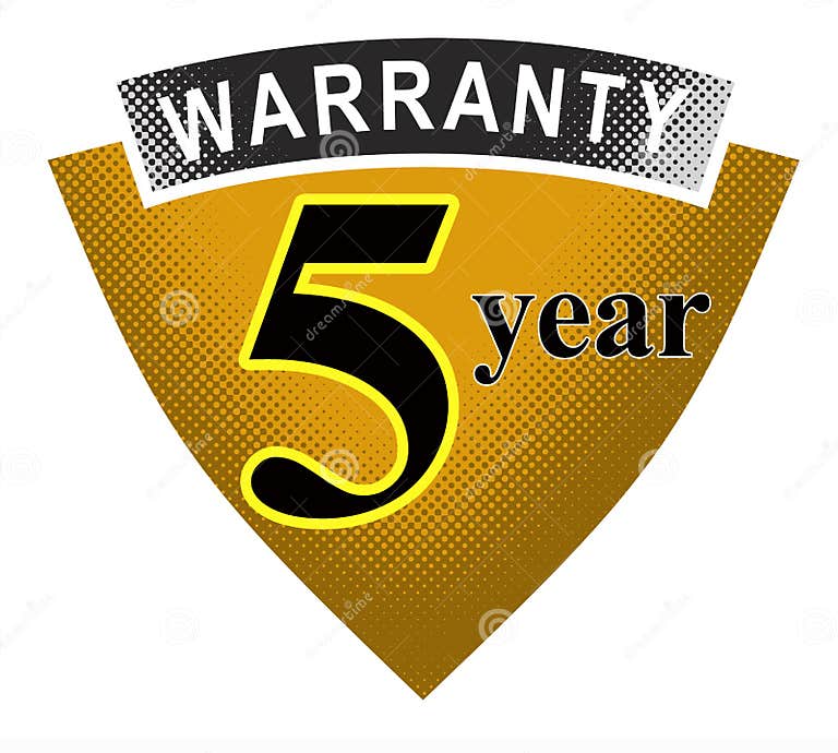 5 year warranty shield stock illustration. Illustration of icon - 3643940