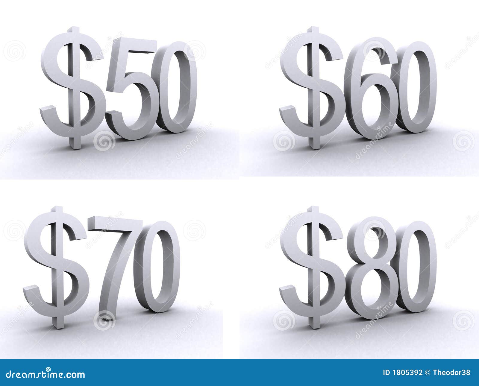 50,60,70,80 dollar stock illustration. Illustration of percentage - 1805392