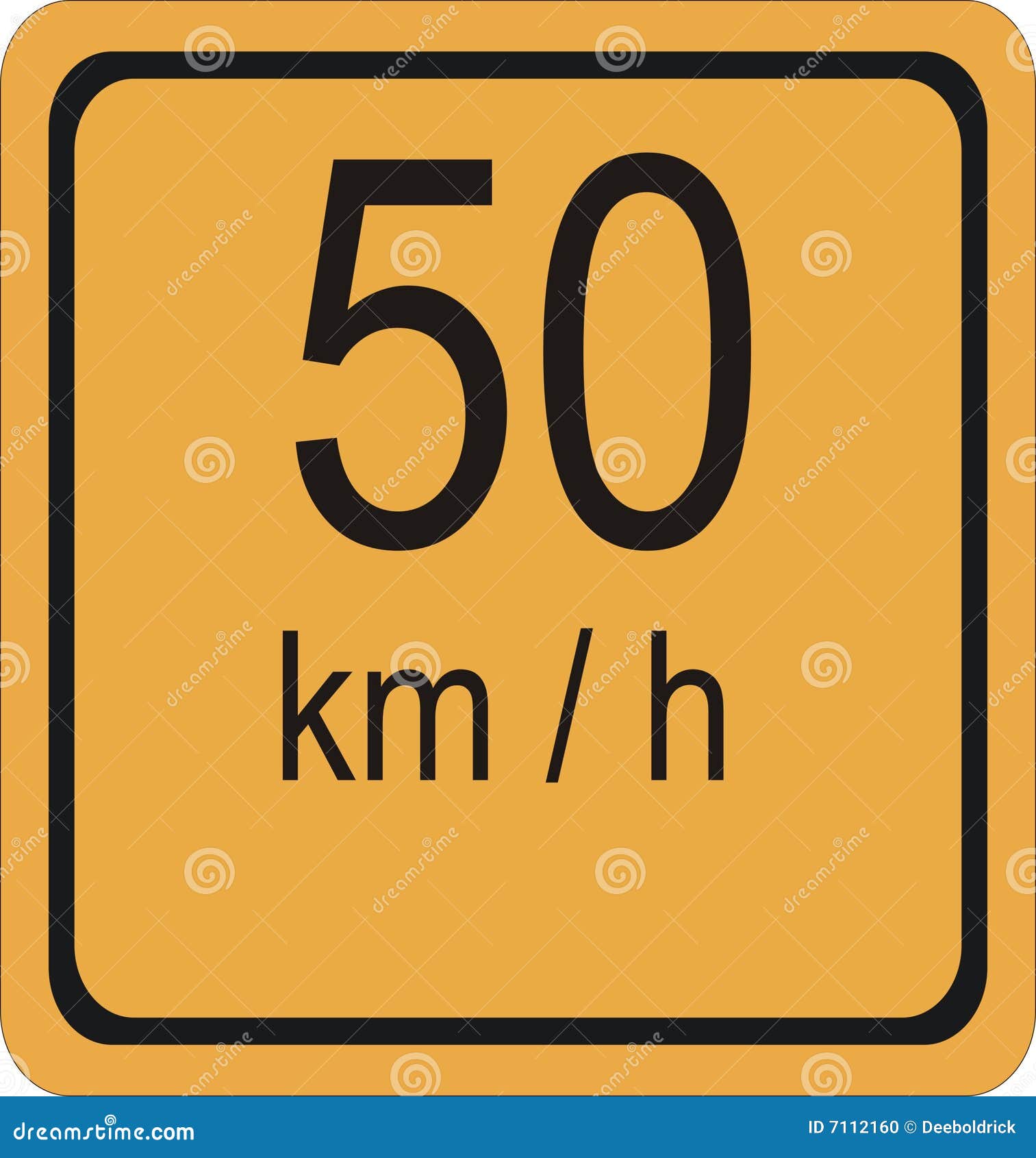 50 Km/hr Maximum Snelheidteken Vector Illustratie - Illustration of ...
