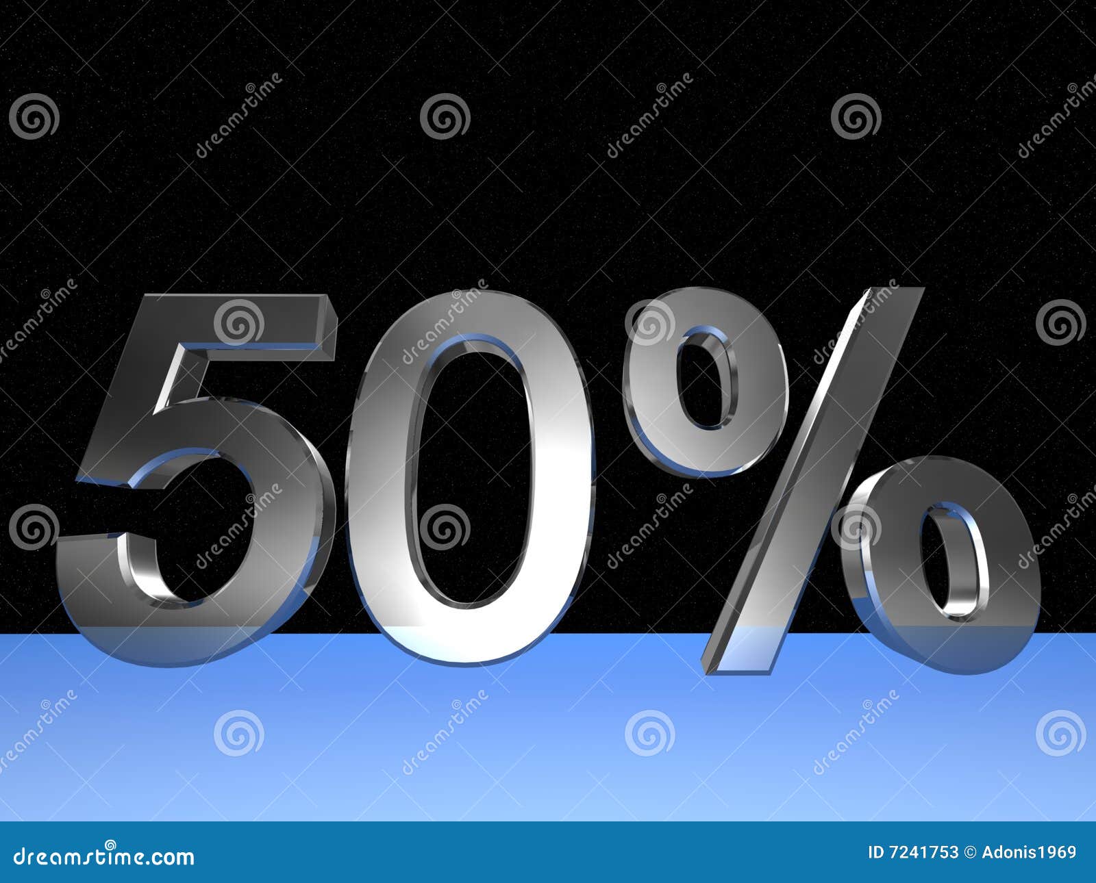 50 percent stock illustration. Illustration of percent - 7241753