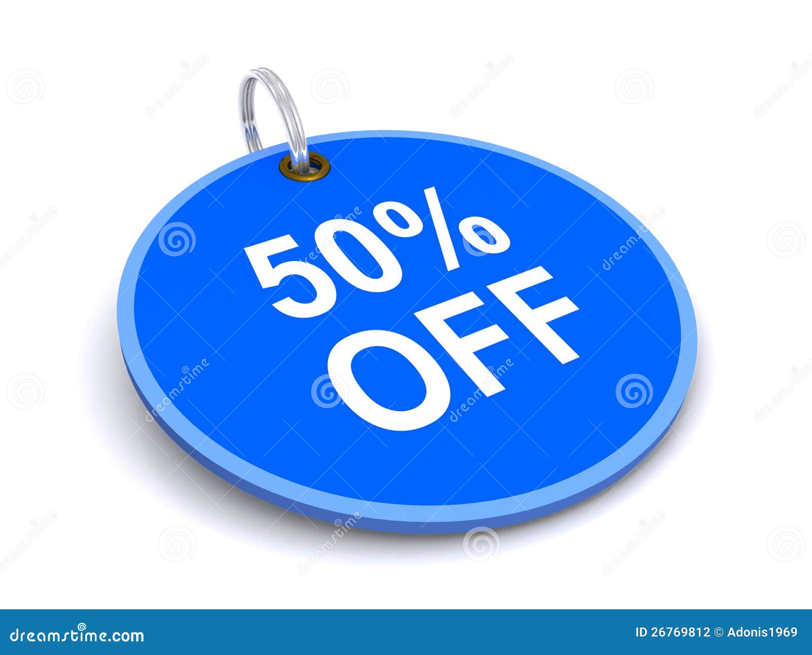 50 percent off tag stock photo. Image of circular, illustrated - 26769812
