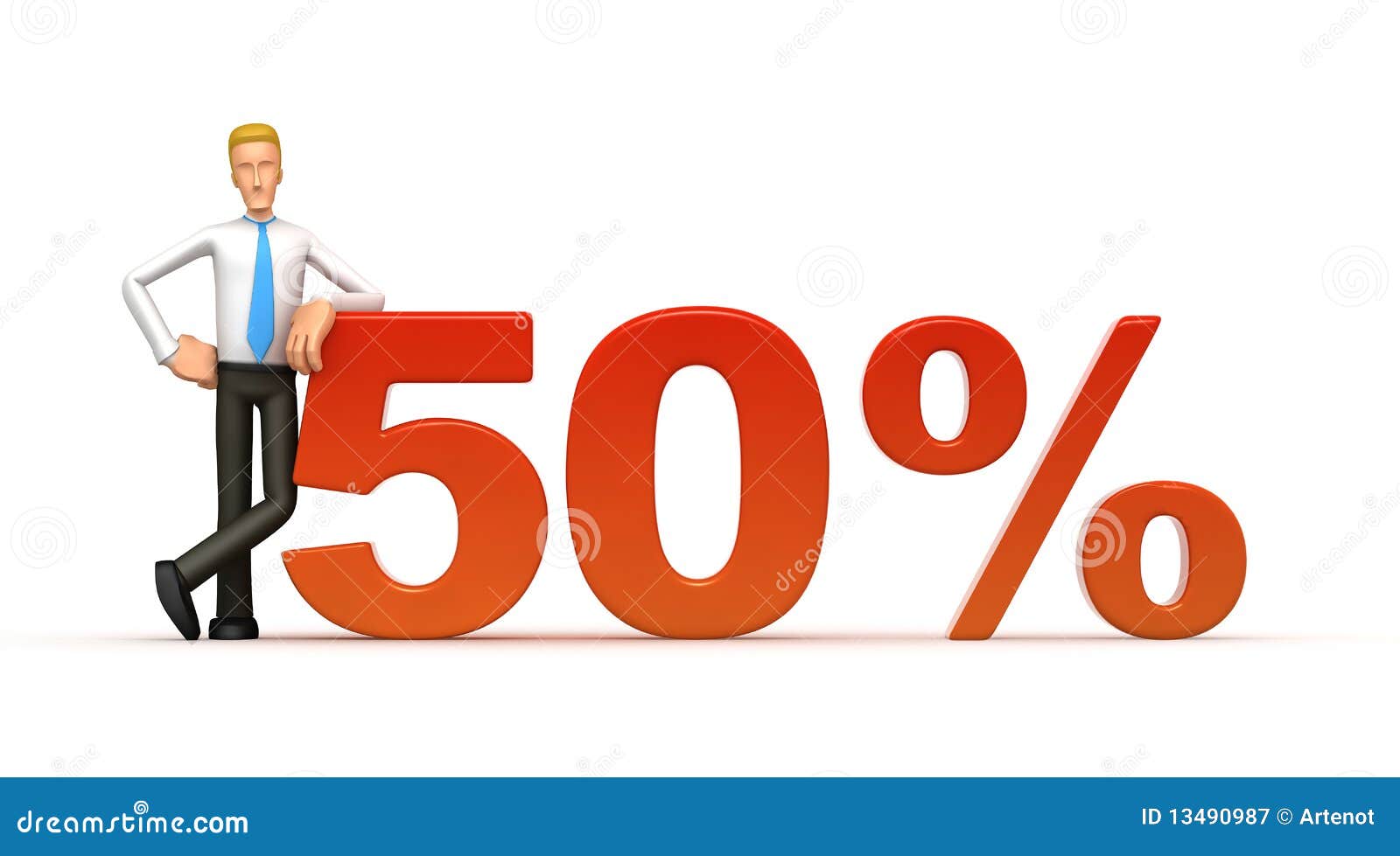 50 percenten stock illustratie. Illustration of prijs - 13490987