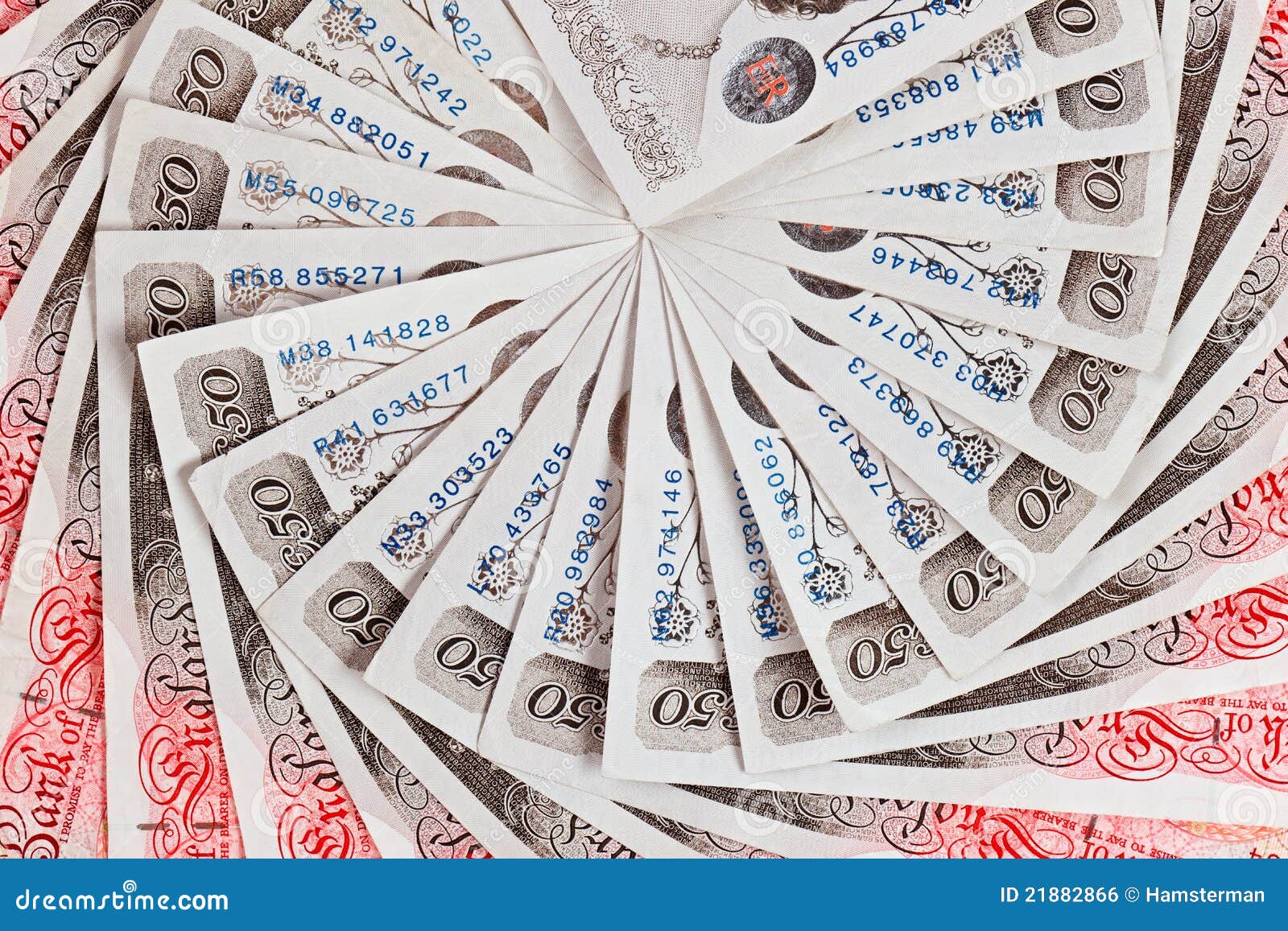 50 Pound Sterling Bank Notes Business Background Editorial Image ...