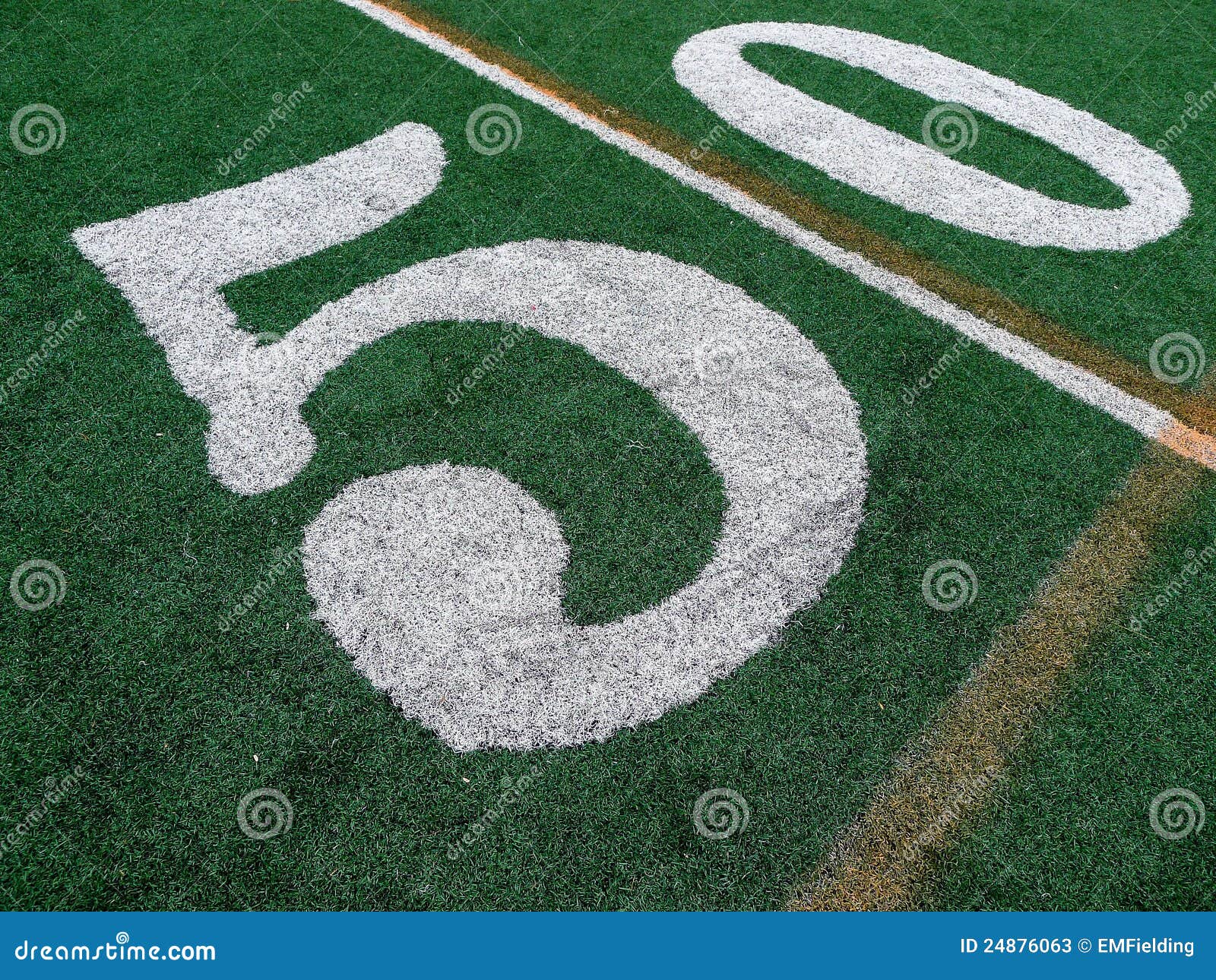 50 Yard Line stock image. Image of fifty, five, field - 24876063