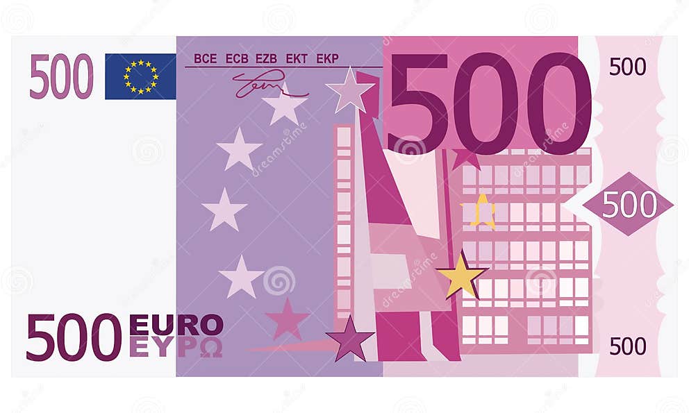 500 euro stock vector. Illustration of five, banknote - 24623719