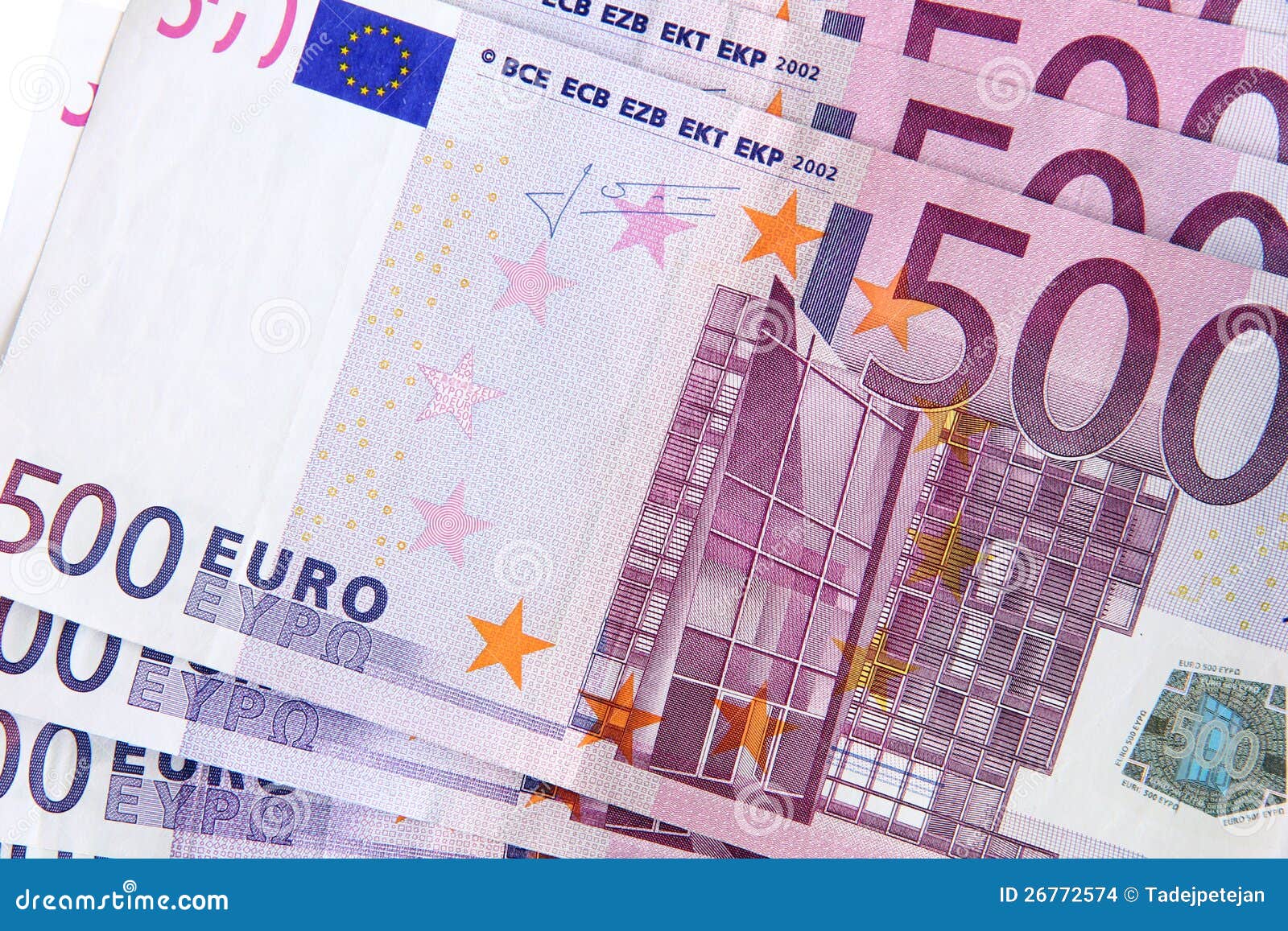 500 Euro Banknotes (detail) Stock Photo - Image of earnings, crisis ...
