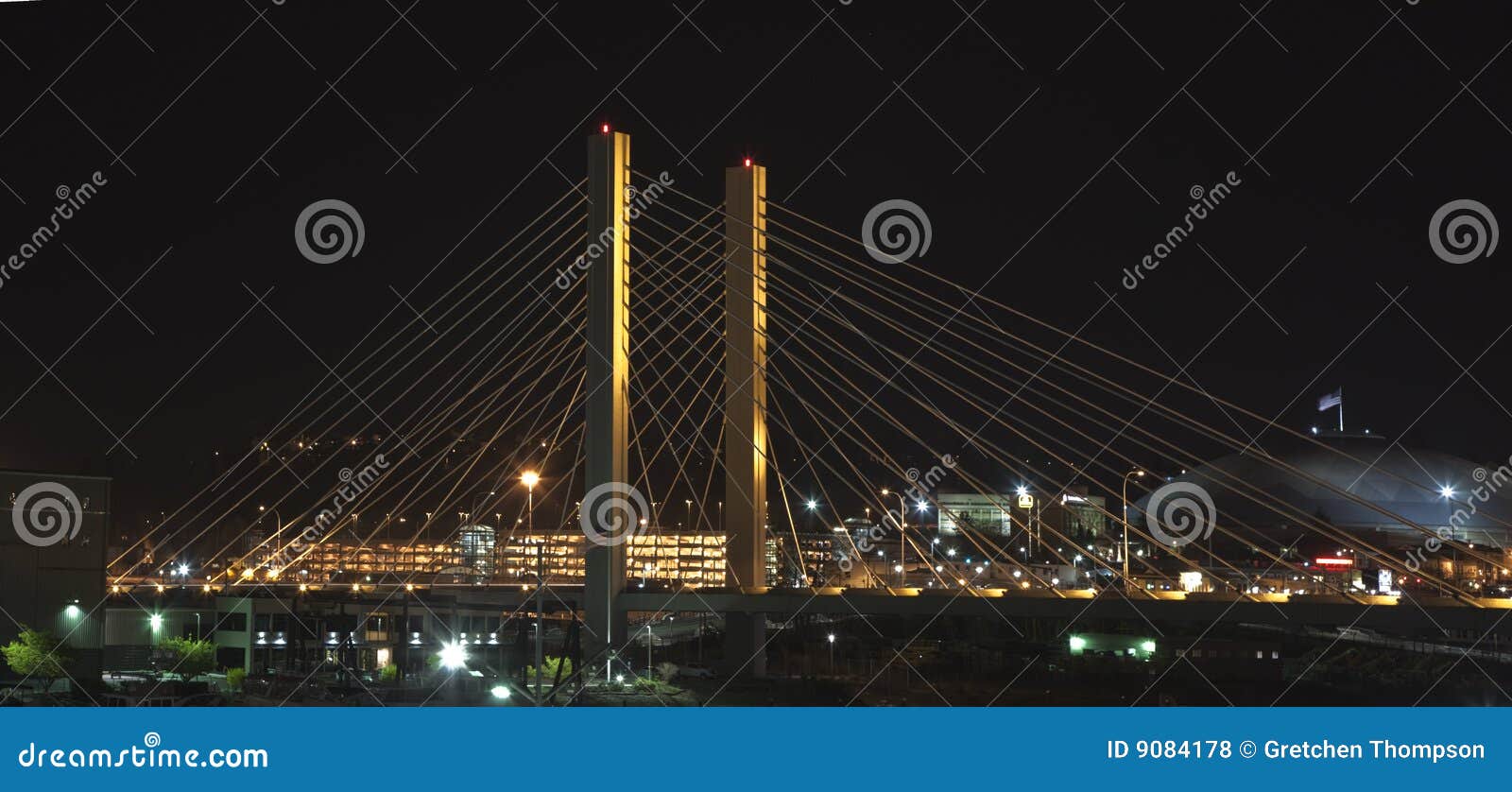 509 Cable-stay bridge stock photo. Image of waterway, tacoma - 9084178