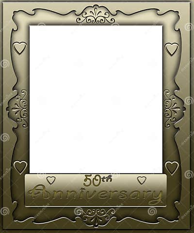 50th Anniversary Frame Border Stock Photo - Illustration of border ...