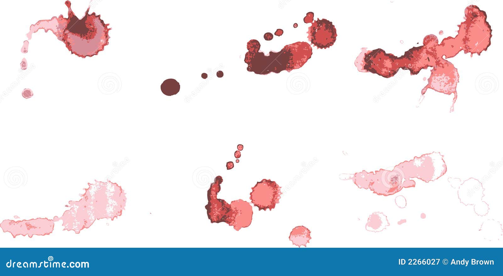 6 Blood Splats stock illustration. Illustration of dripping - 2266027