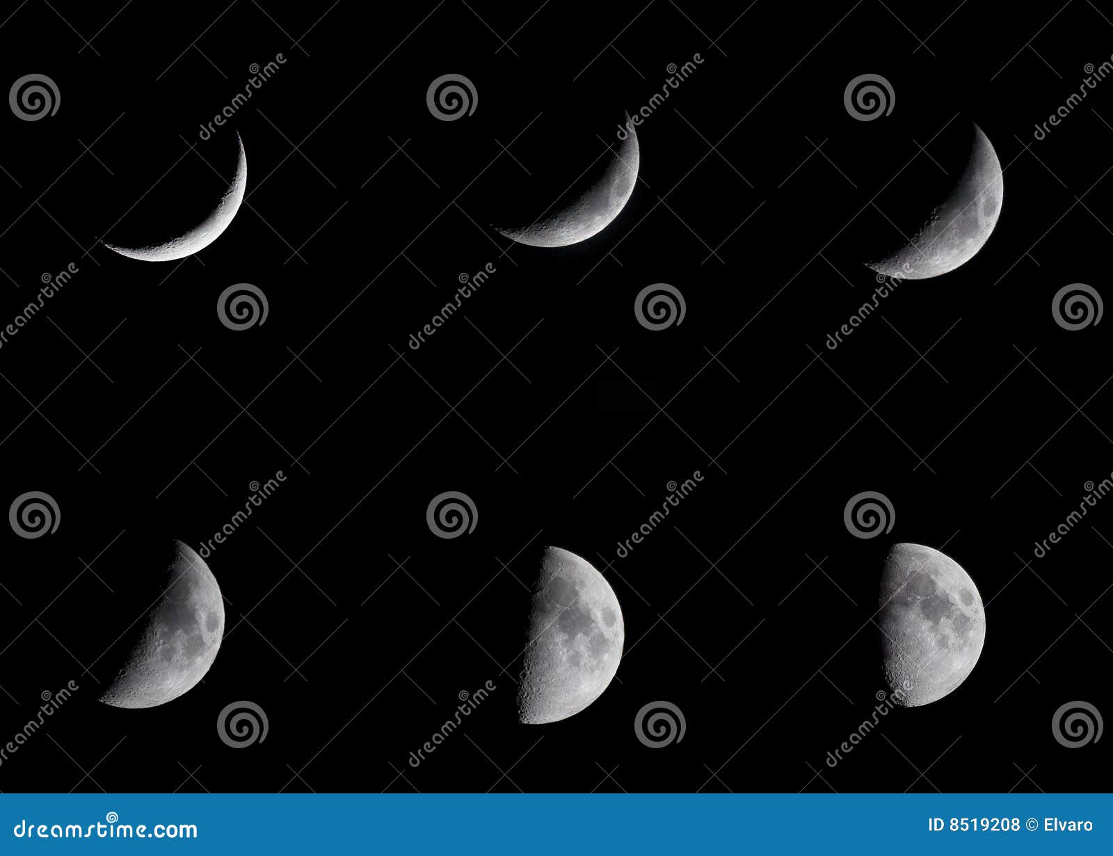6 days of the moon stock photo. Image of round, dark, solar - 8519208