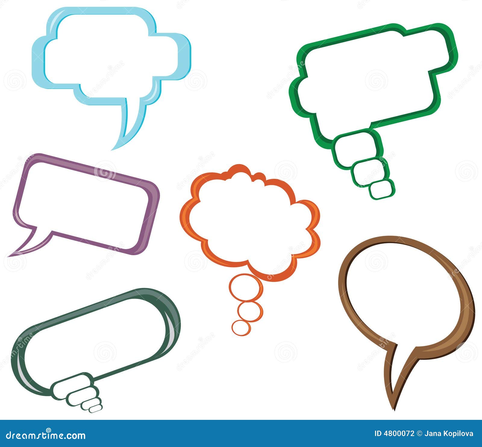 6 different dialog balloon stock vector. Image of sale - 4800072