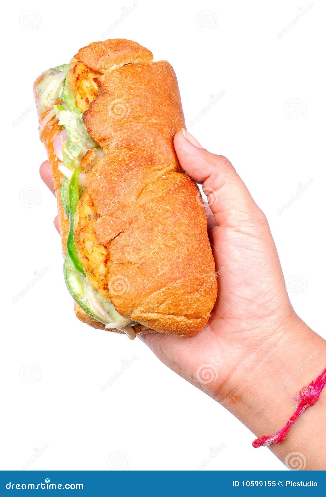 6 inch sandwich stock image. Image of hand, melt, melted - 10599155