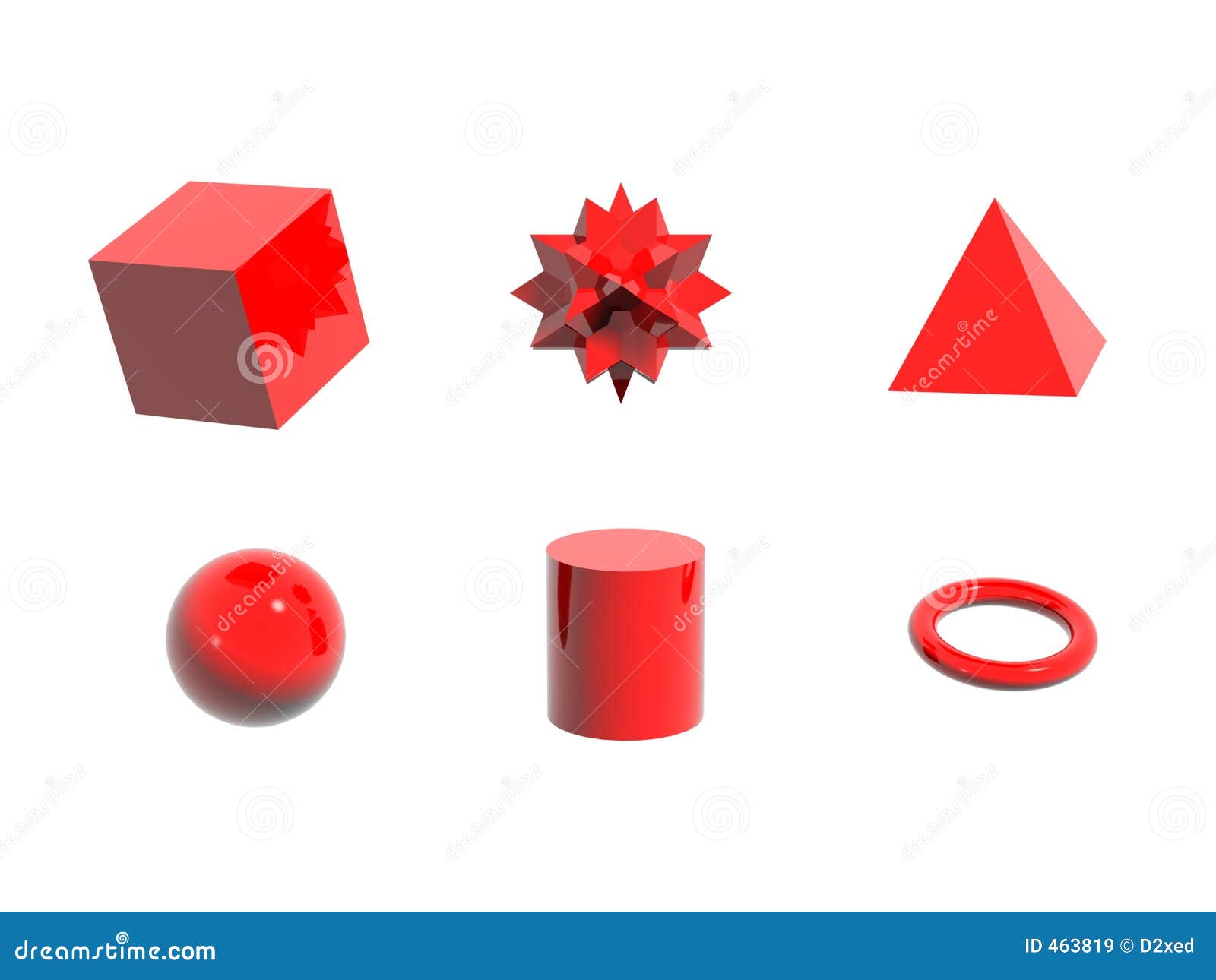 6 red objects stock illustration. Illustration of square - 463819