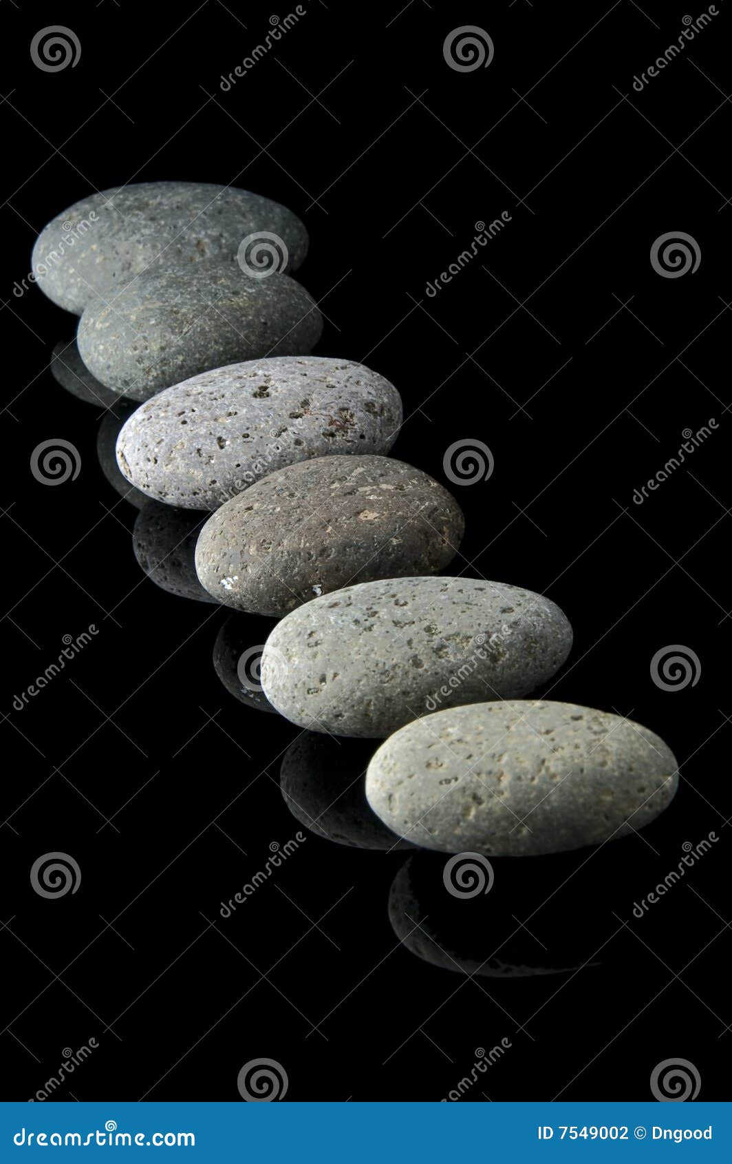 6 Stones on black stock photo. Image of health, isolated - 7549002