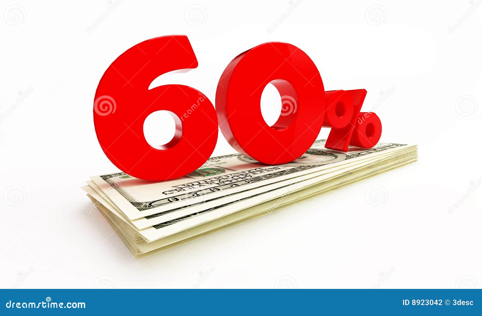 60 Percenten Op Een Witte Achtergrond Stock Illustratie - Illustration ...