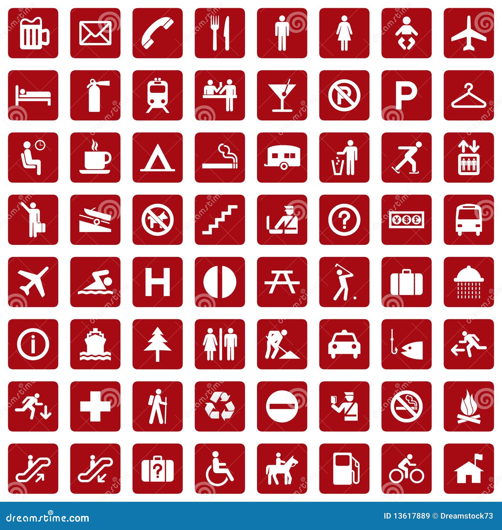 64 Graphismes Différents, Pictogramme - Rouge Illustration de Vecteur ...