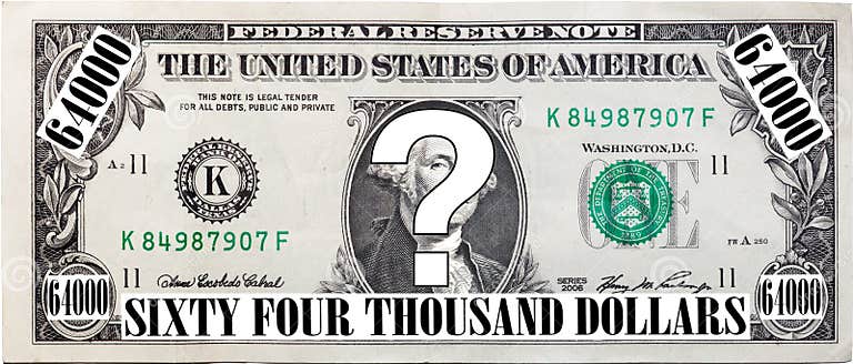 64 Thousand Dollar Question Stock Photo - Image of mark, dollar: 18264190
